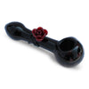 Glass Pipe Hand Pipe Goth Rose