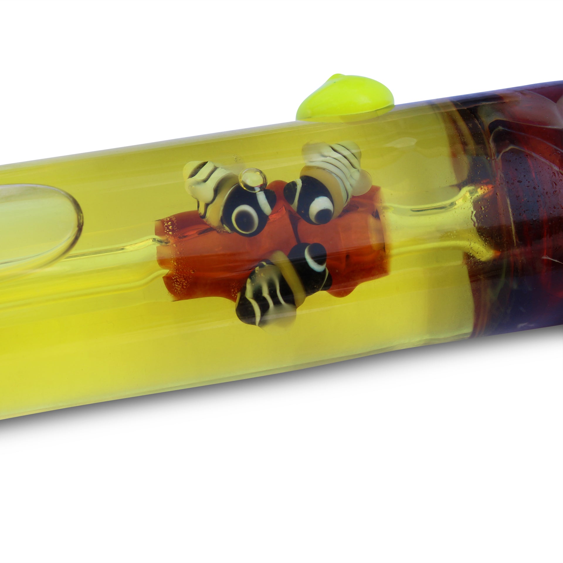 Freezable Pipe Glycerin Bee Pipe Honey Bees – Draco Glass