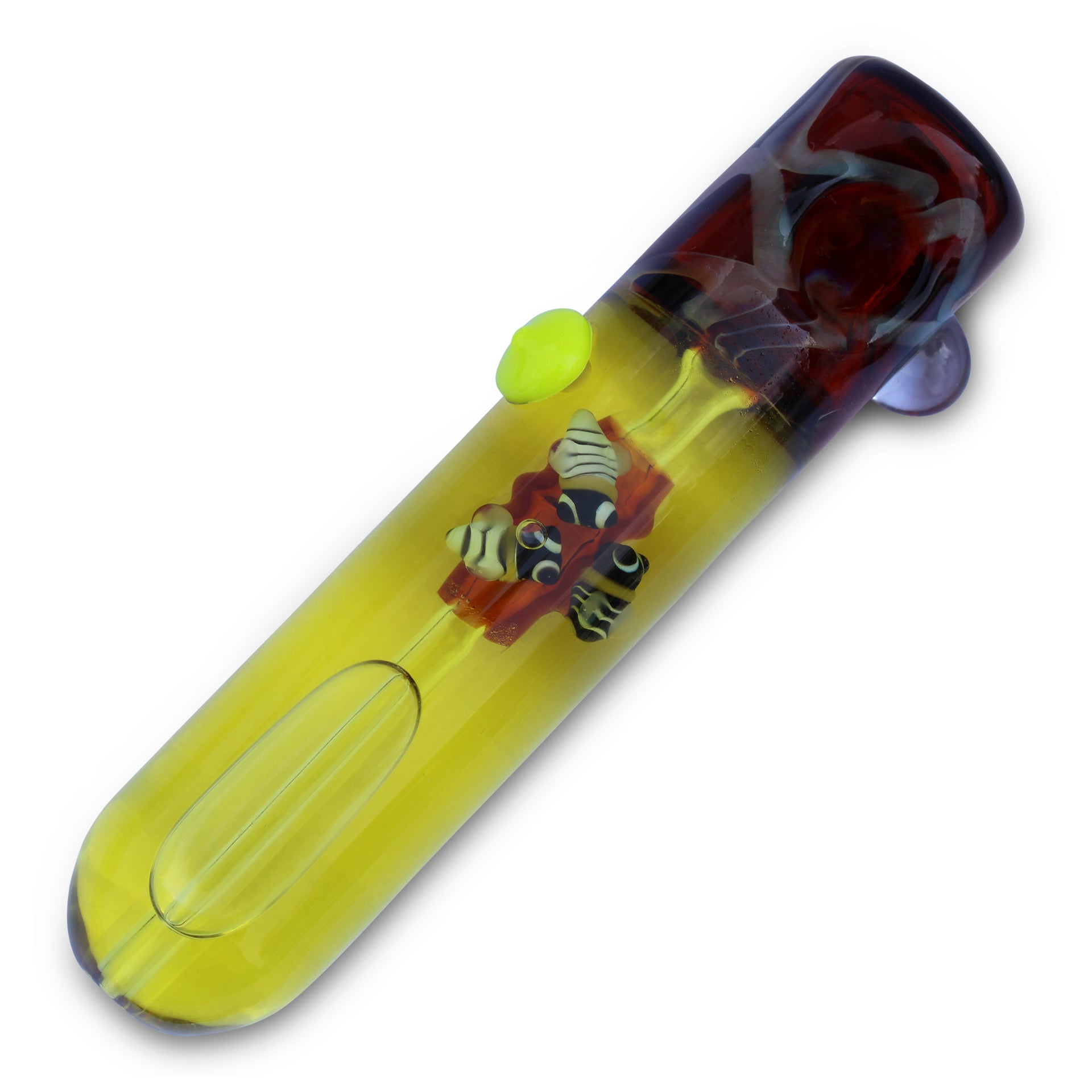 Freezable Pipe Glycerin Bee Pipe Honey Bees – Draco Glass
